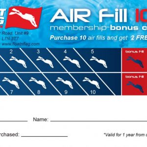 10 Pack Nitrox Fill Card - Float N' Flag Dive Centre