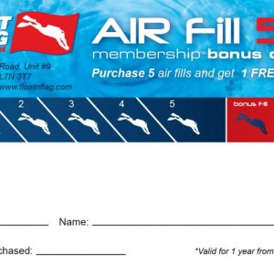 5 Pack Nitrox Fill Card - Float N' Flag Dive Centre
