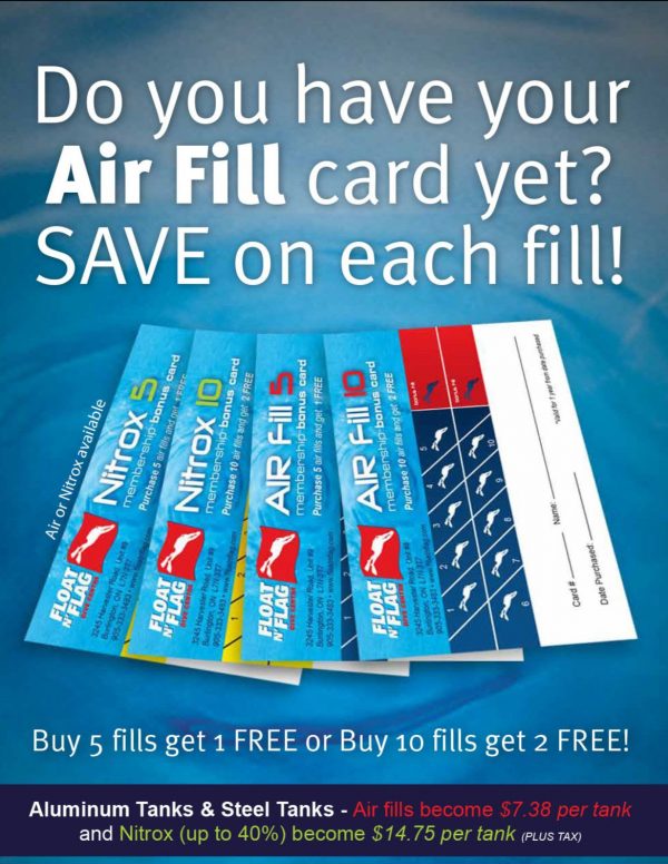 Air & Nitrox Fill Cards! - Float N' Flag Dive Centre